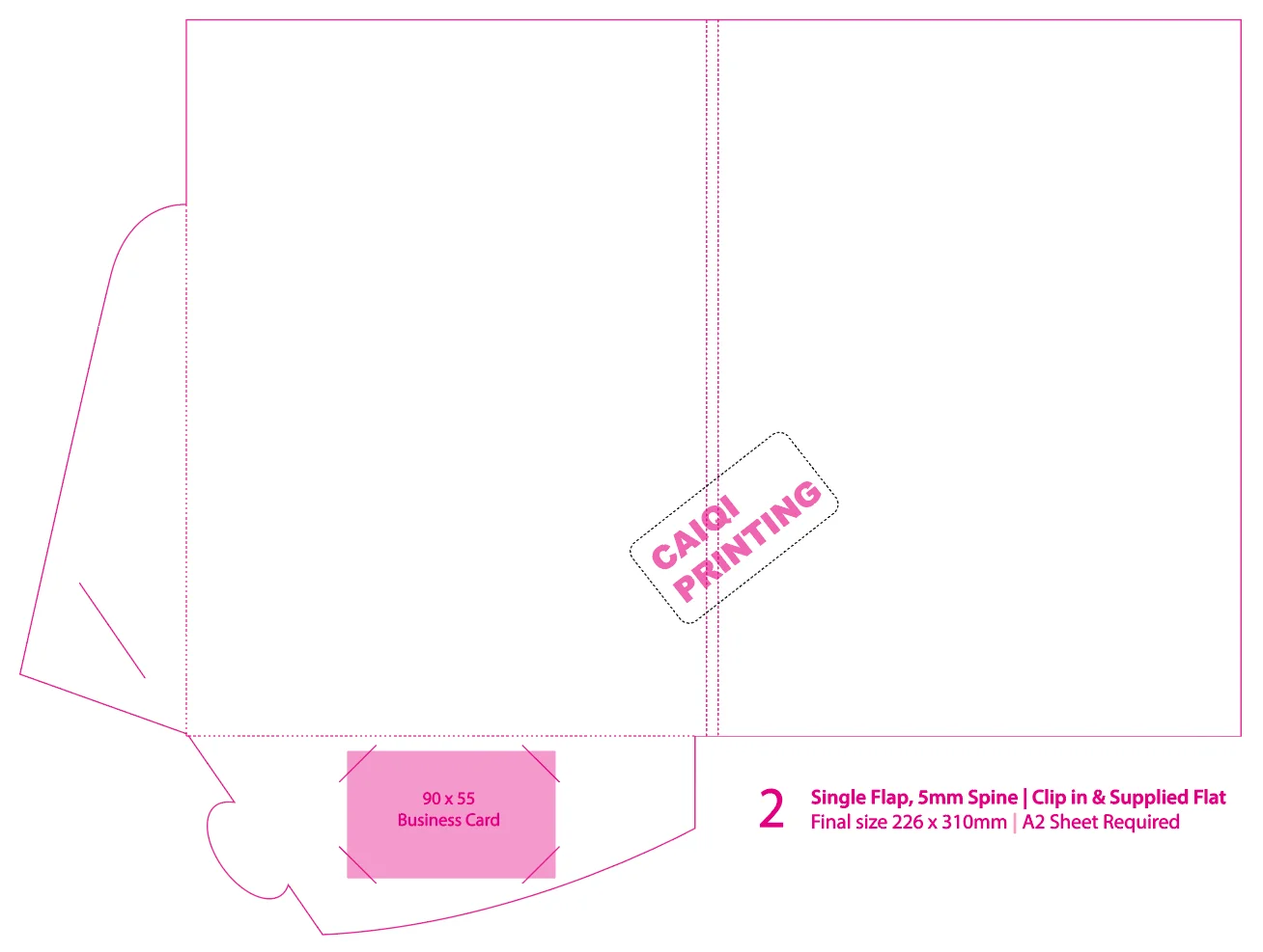 Custom 350gsm Paper A4 Pocket File Silk Presentation Gift Card Folders ...