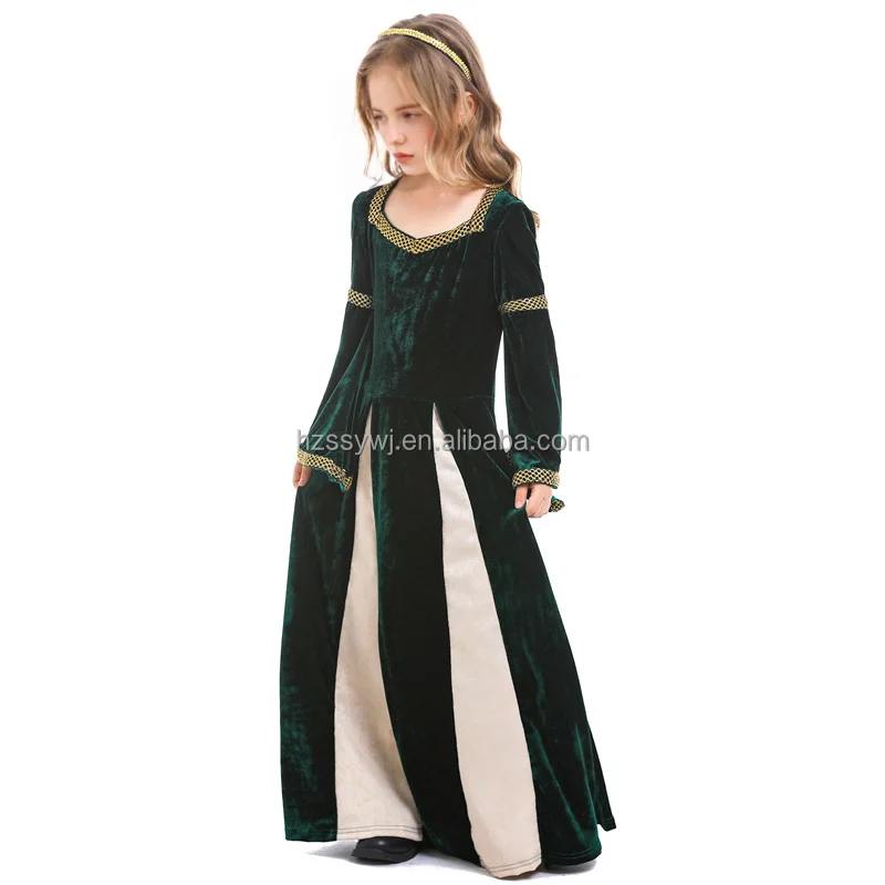 Renaissance Retro Medieval Girl Dress for Halloween Cosplay