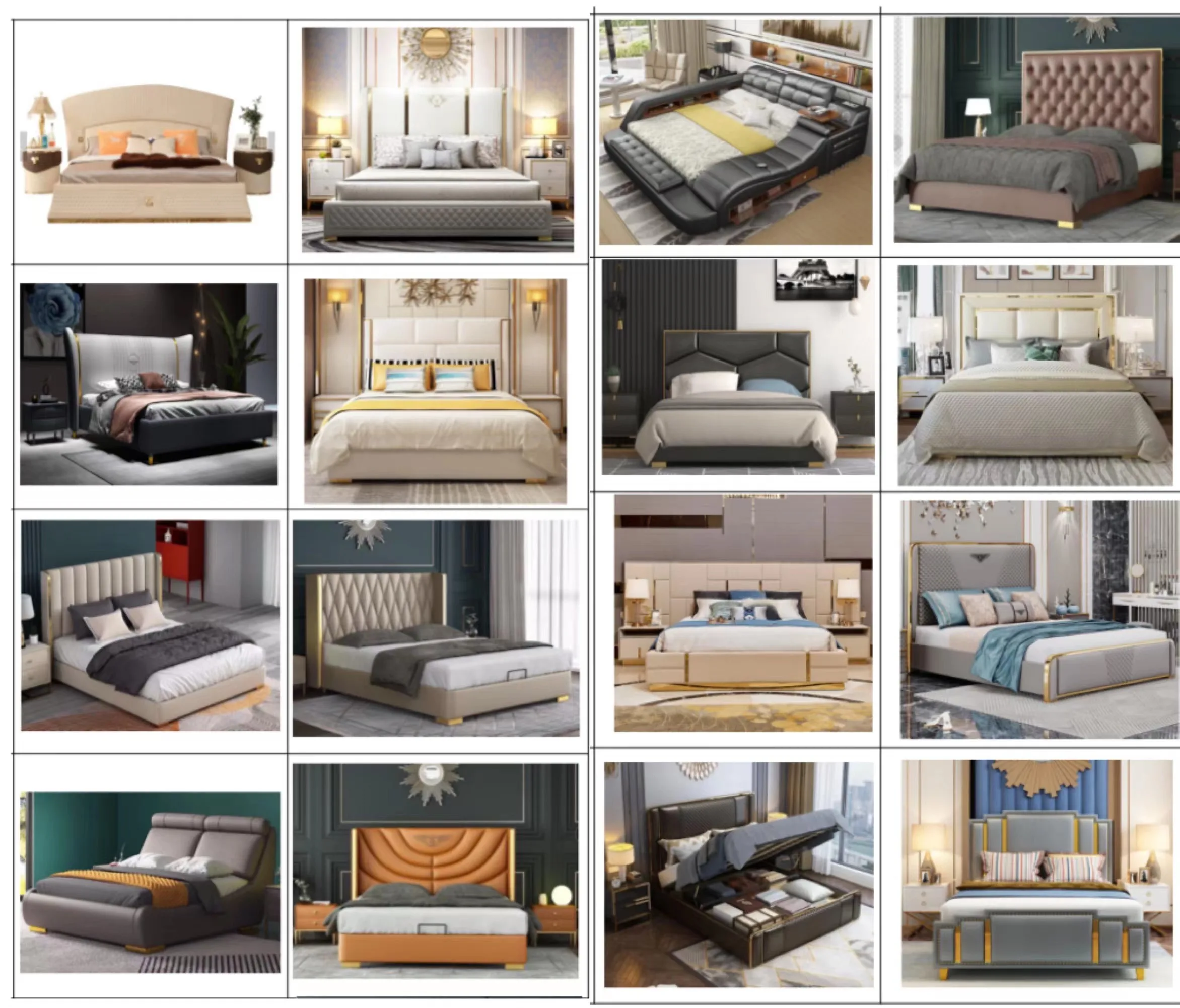 Modern Luxury Home Bedroom Furniture Sets Murphy Wall Bed Sample King ...