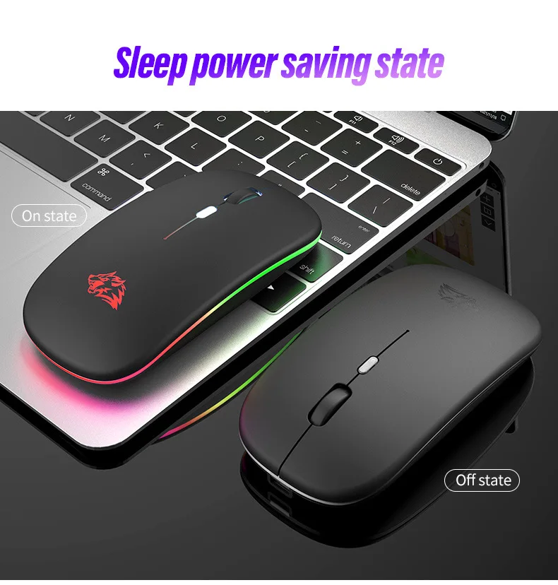 Free Wolf X15 Mute Wireless Gaming Mouse - Rechargeable, LED Backlit ...