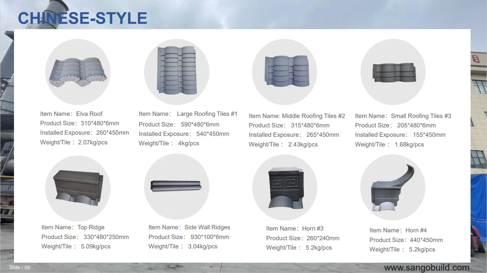 Traditional House Roofing - Durable Chinese Style Tiles