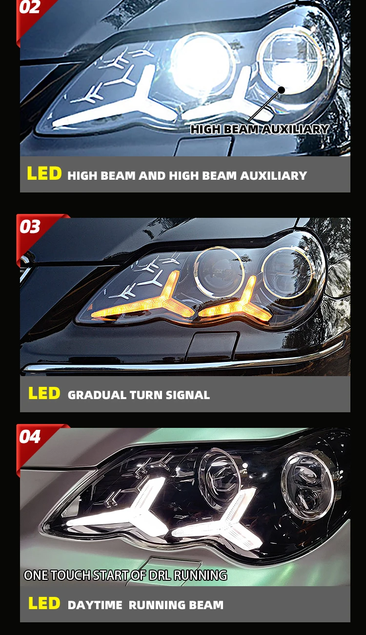 Super Q Factory High Quality Mark X A Pair Headlight For Toyota Reiz ...