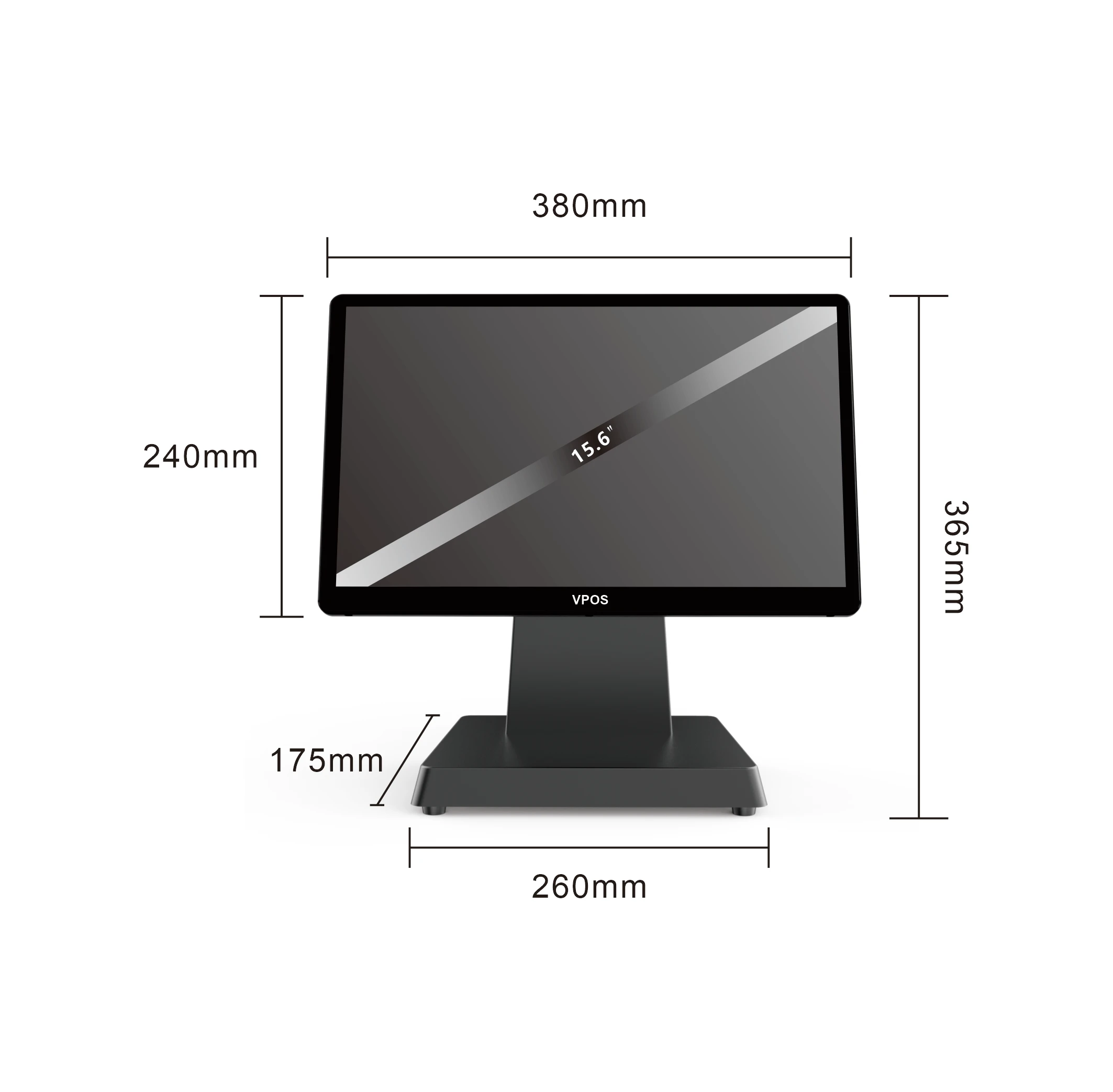 All One 15.6-Inch Touch Screen Monitor Aluminum Alloy Shell POS System ...