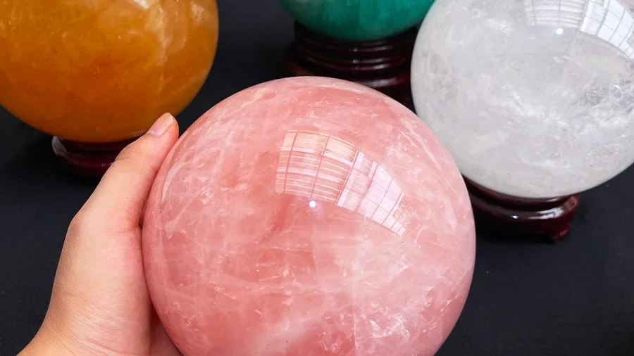 Big Size Natural Healing Pink Rose Quartz Fluorite Chevron Amethyst ...