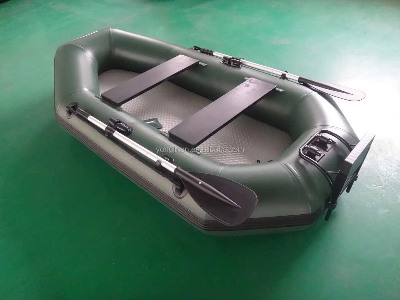 2 Person Aluminium Floor Collapsible Rowing Boat Passenger Ship ...