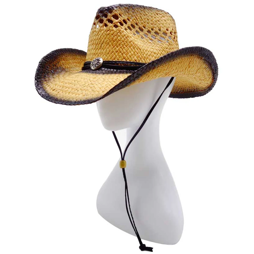 Factory Wholesale Cowboy Hats Custom Western Paper Straw Hat Bands ...