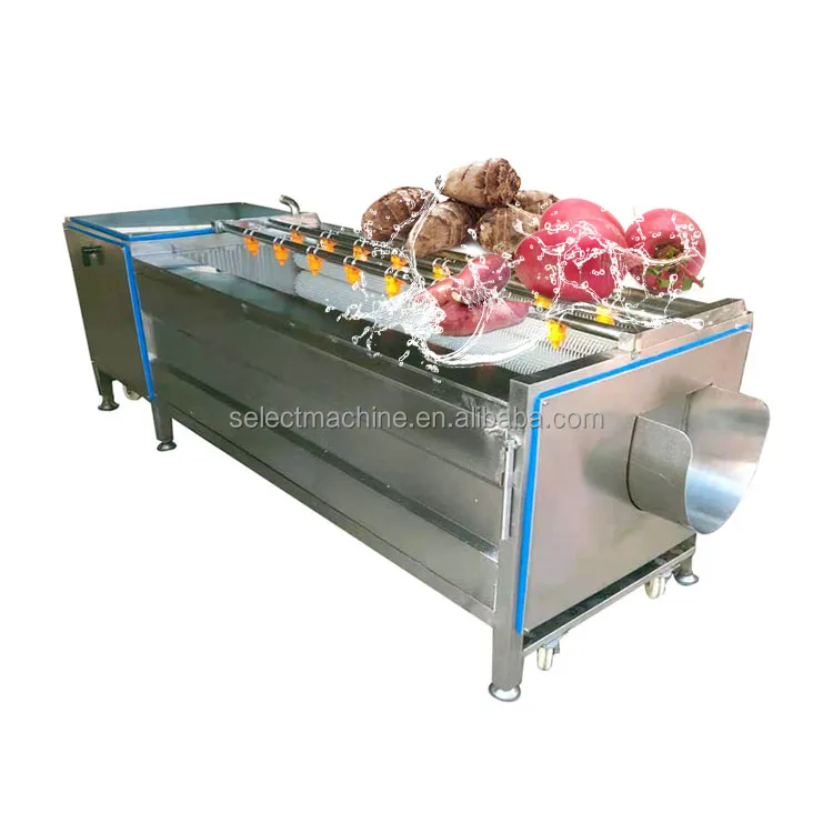 Industrial Conveyor Brush Roller Type Sweet Potato Radish Citrus Orange ...