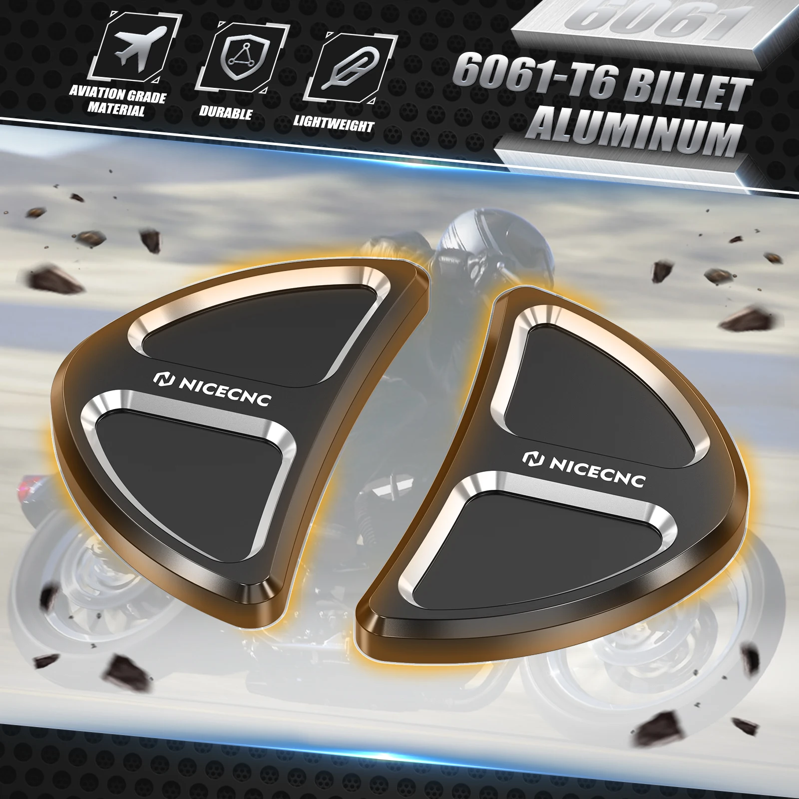 Nicecnc Fairing Mirror Hole Plugs for Harley Street Glide