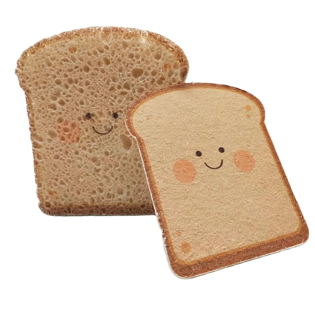 Natural Cellulose Kitchen Sponge - Cartoon Bread Shape
