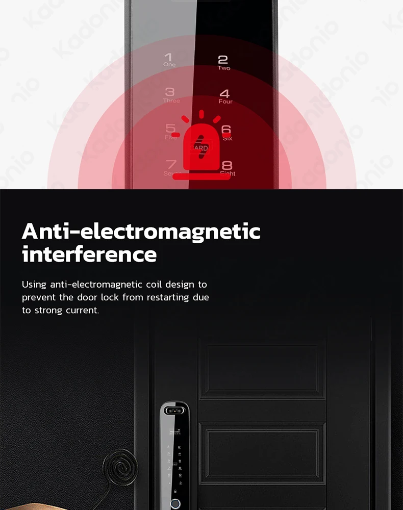 Kadonio Smart Door Lock With Electronic Keypad Nfc 3d Face Recognition ...