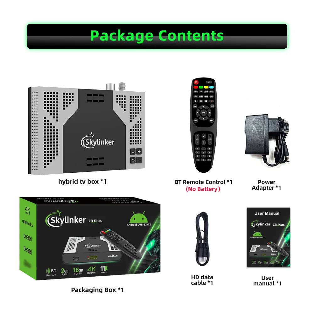 2025 Z8 Plus Android DVB-S2+T2 Combo Hybrid TV Box FTA Decoder