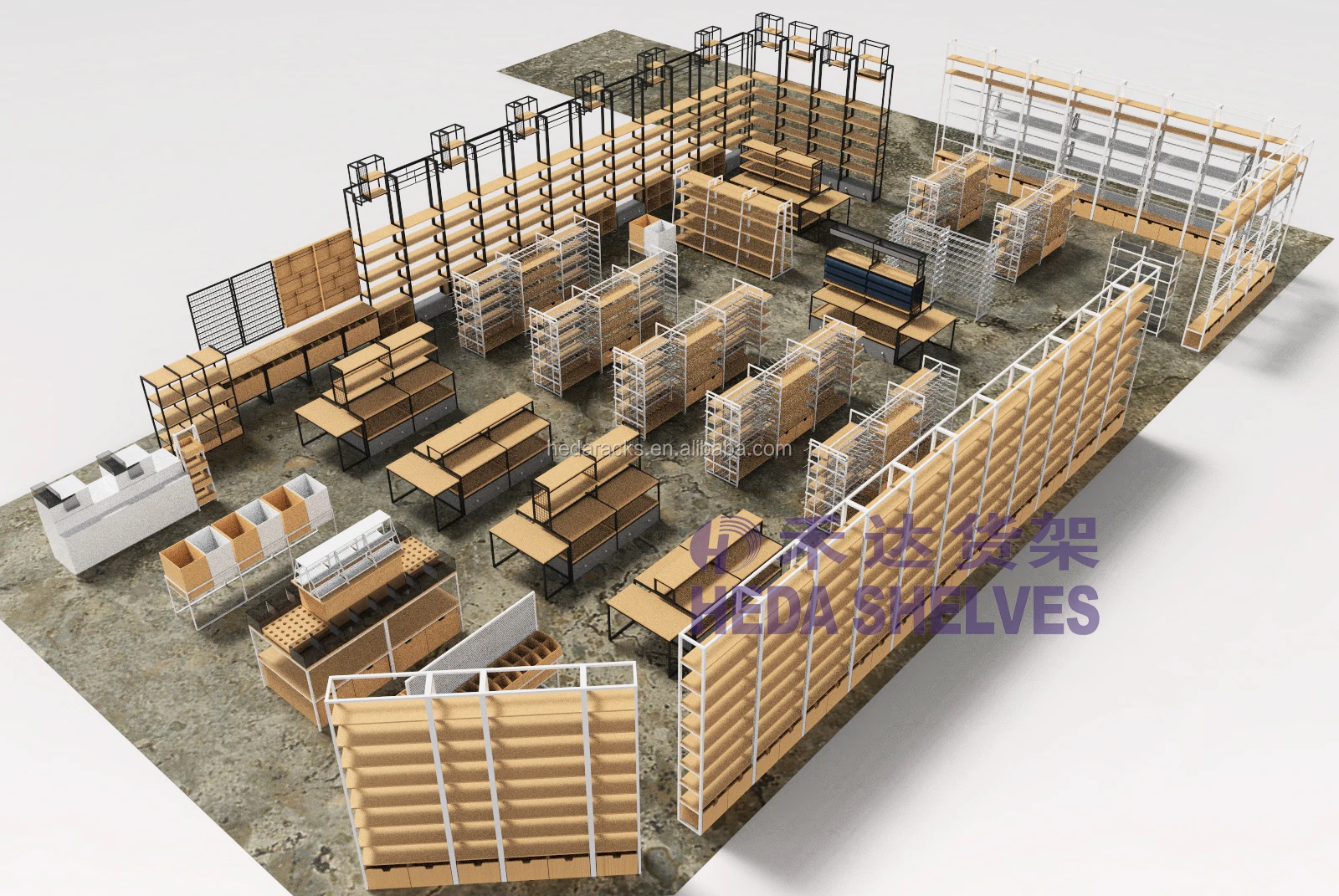 Shelving for Mini Grocery - Customizable Display Racks