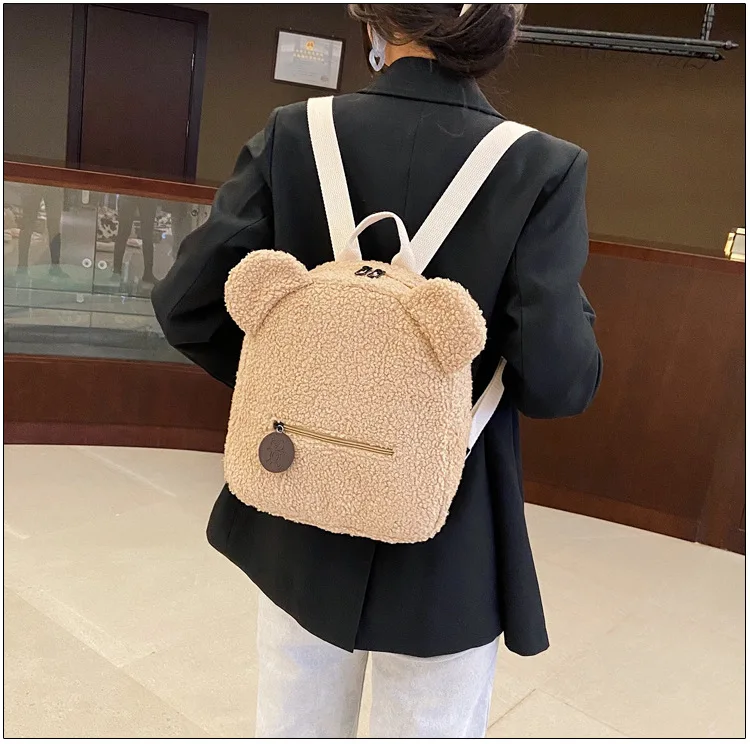 Custom Cute Plush Teddy Bear Backpack Toddler Cartoon Book Kids ...