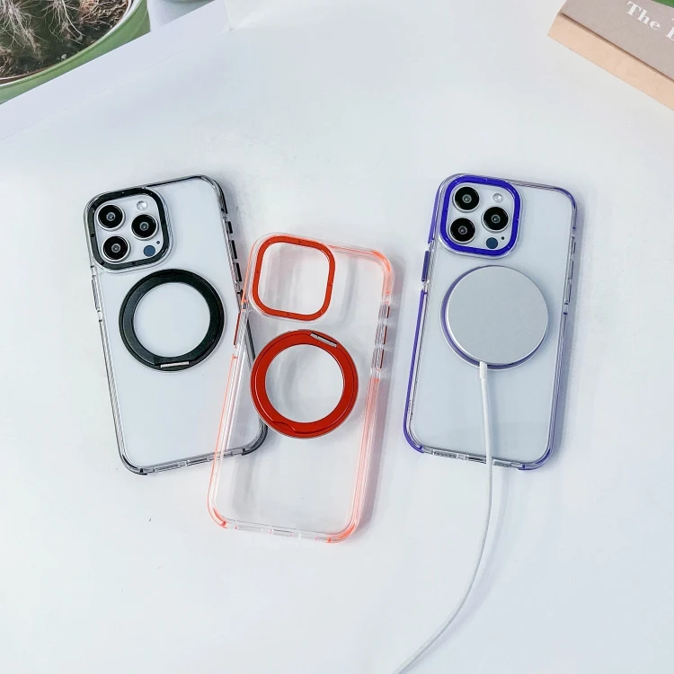 Two-color Xuncai Series 360 Rotation Bracket Cell Phone Case For Iphone ...