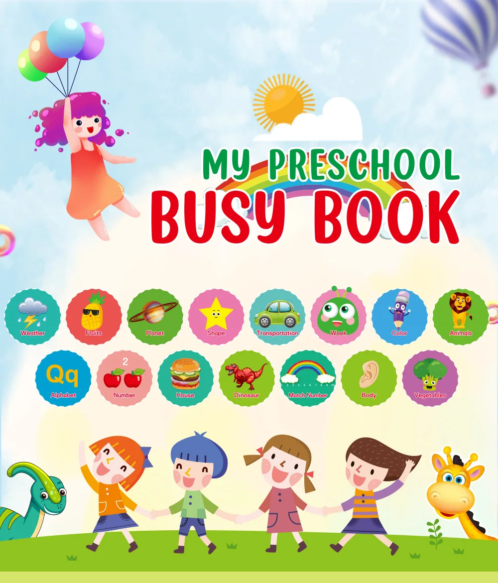 Montessori Preschool Kids Busy Book Autism Learning Materials and ...