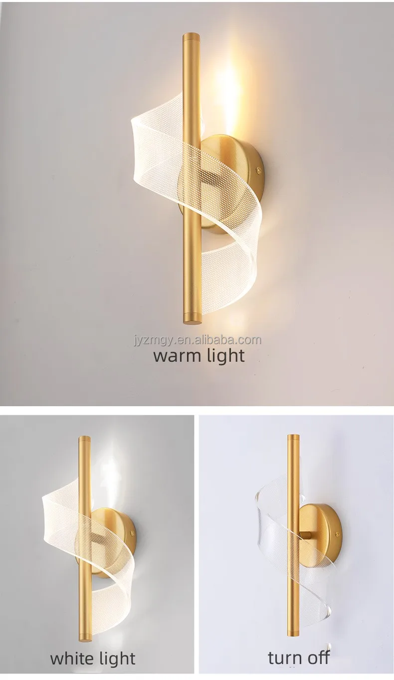 Jylighting Modern Simple Luxury Transparent Wall Lamp Acrylic Metal ...