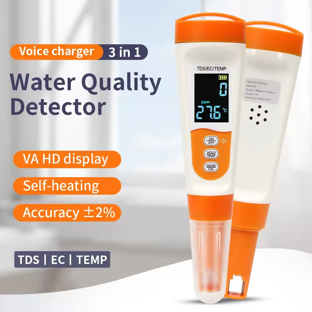 Voice Multifunctional Meter - 3 in 1 Water Quality Tester
