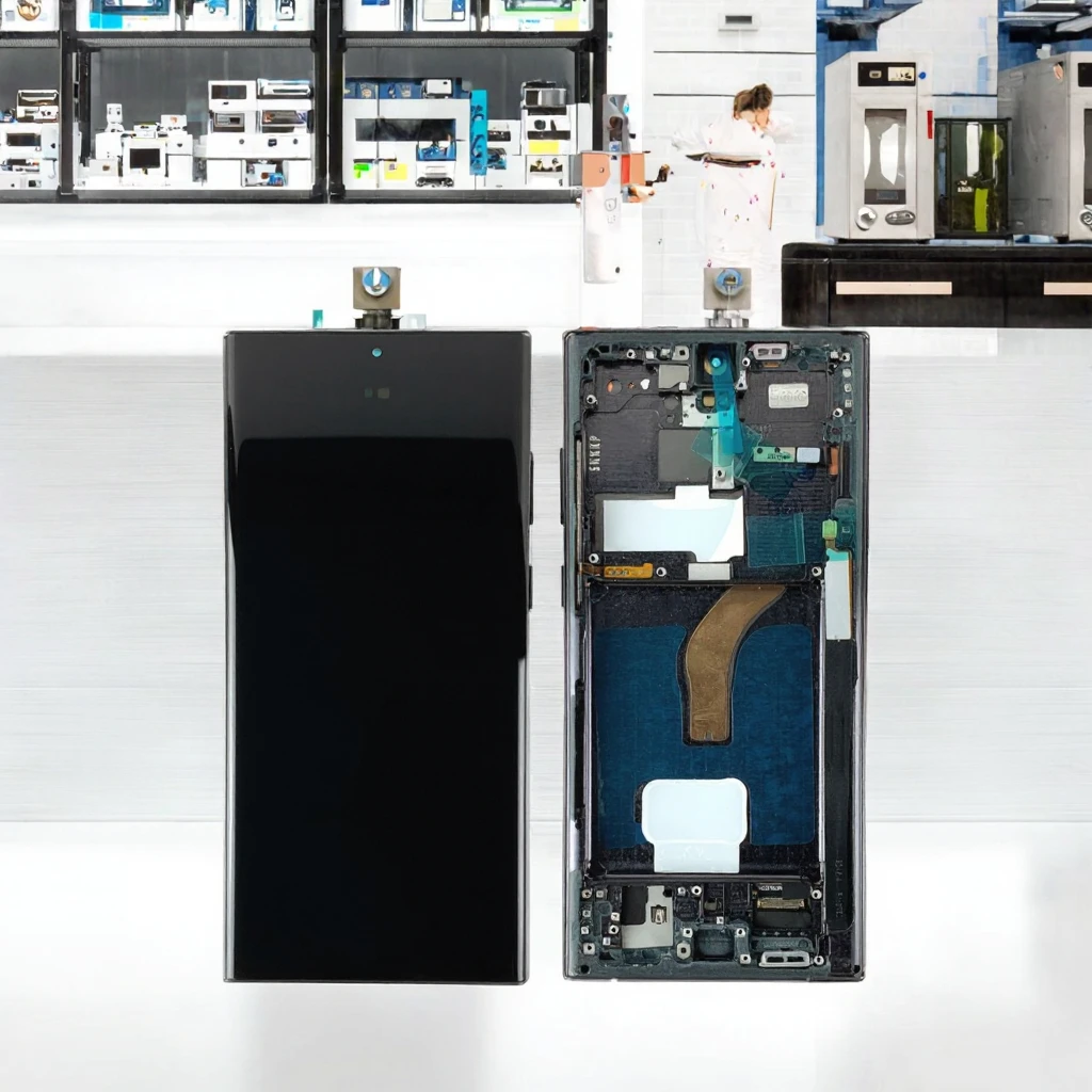 For Galaxy S22 Ultra 5G OLED Assembly with Frame Compatible for Samsung ...