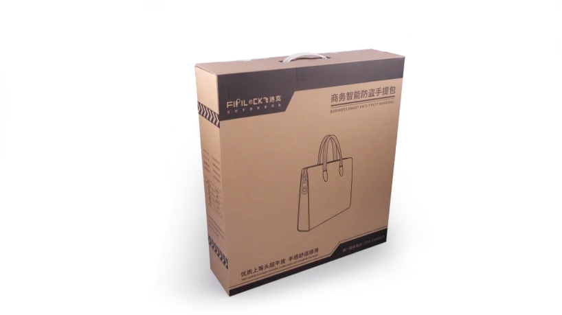 Fingerprint Lock Genuine Leather Briefcase Anti Theft Laptop Bag Real ...