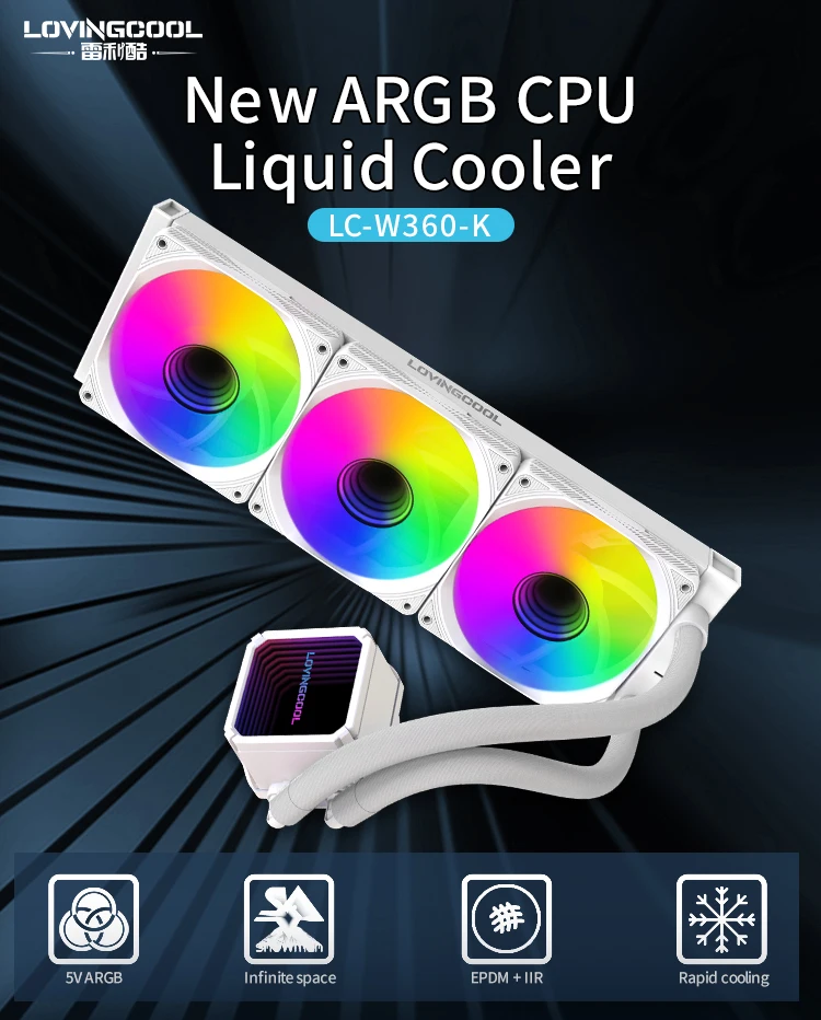 Lovingcool 240mm Copper Heatsink RGB Fan for PC Cooling