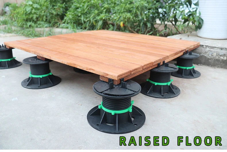 Raised Floor Adjustable Plastic Tile Pedestal Decking Adjustable Raised ...