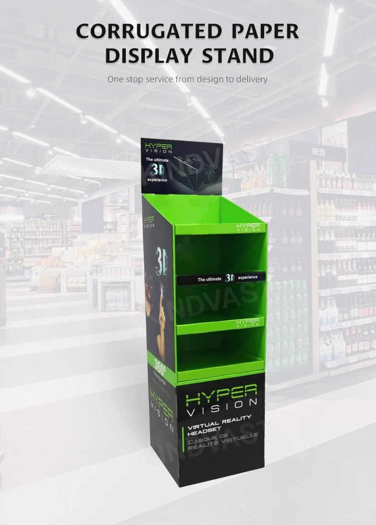 Customizable Pegboard Fsdu Display Stand Cardboard Display Rack For ...