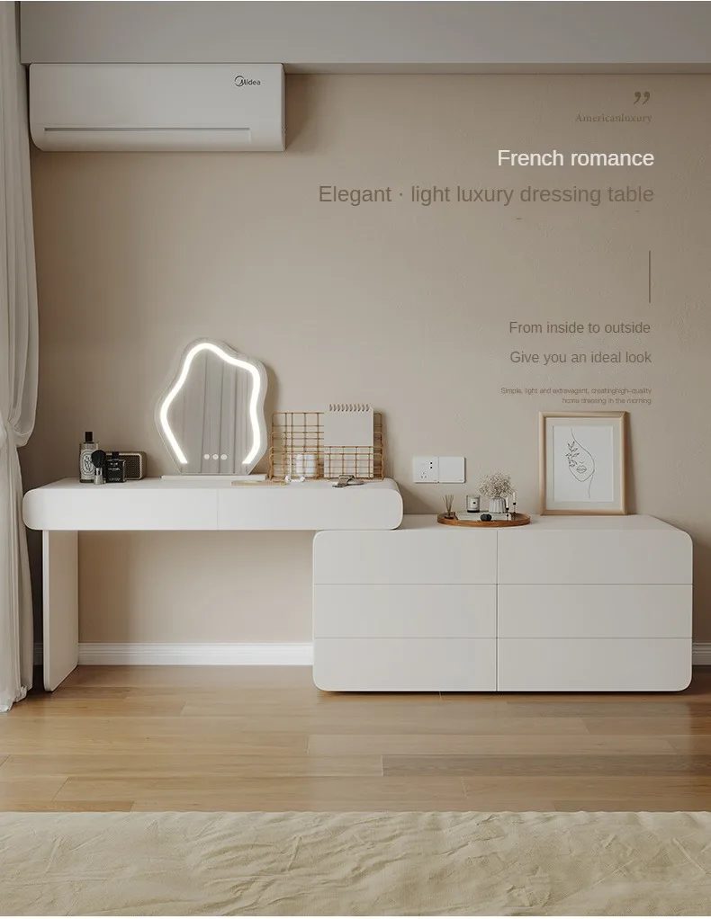 Retractable Integrated Dressing Table Modern Foldable Dressing Table ...
