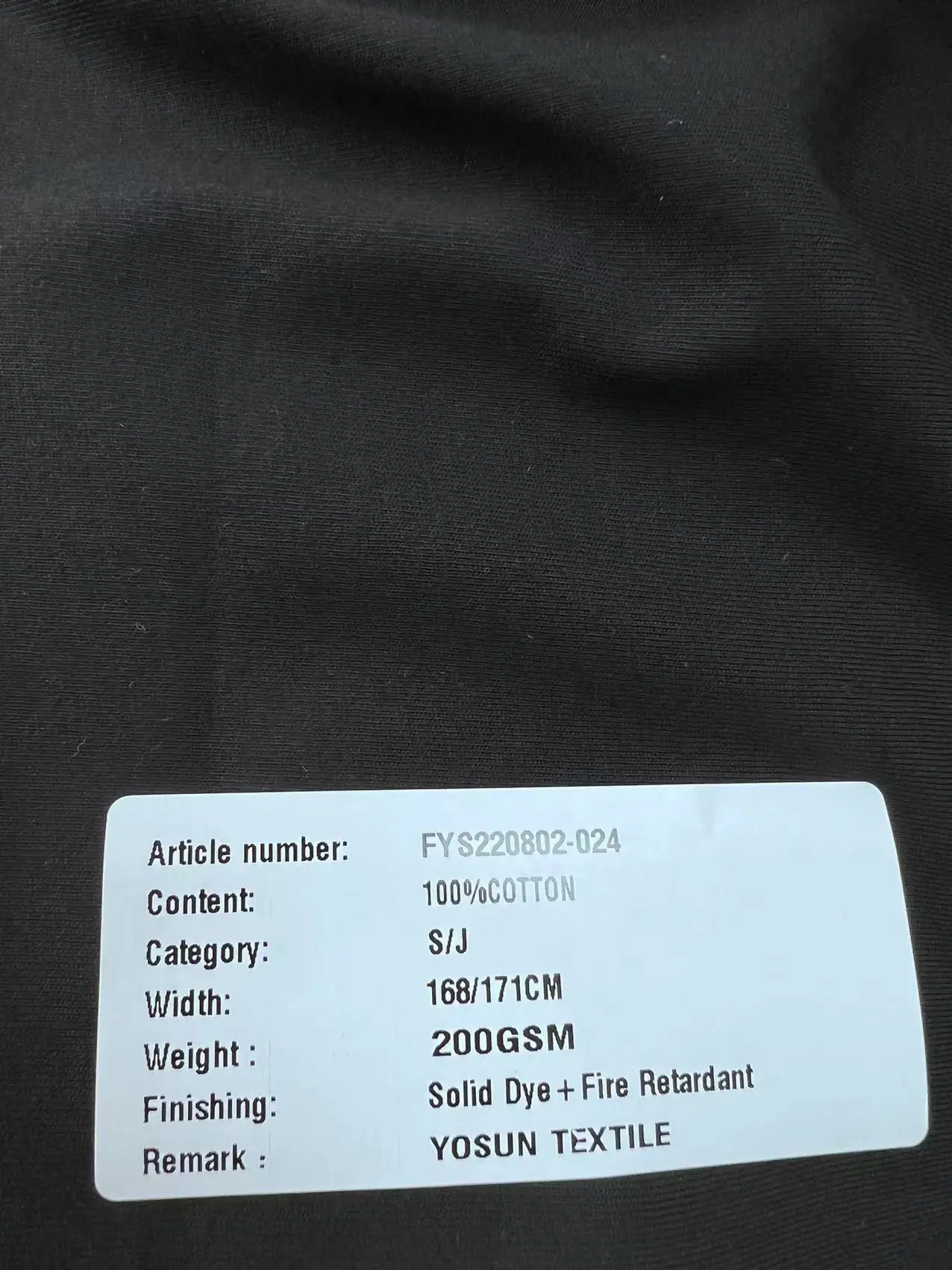 Customized Fire Retardant Knit Fabric 100% Cotton Fireproof Single ...