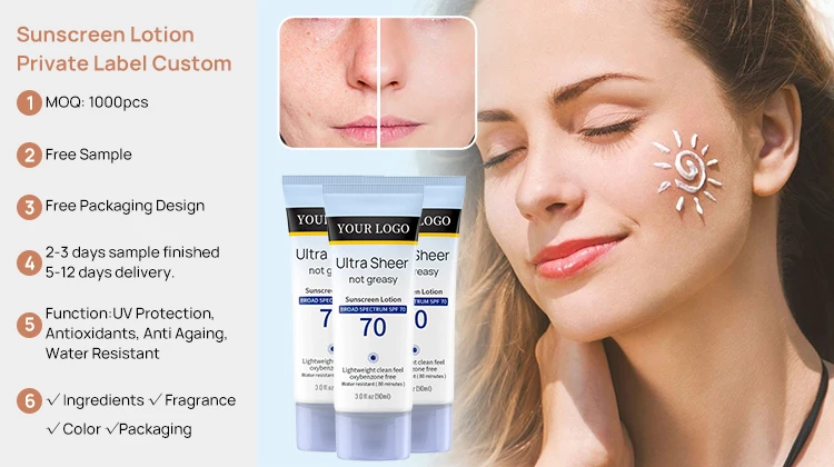 Private Label Face Body Sun Cream Manufacturers 90ml Water Resistant ...