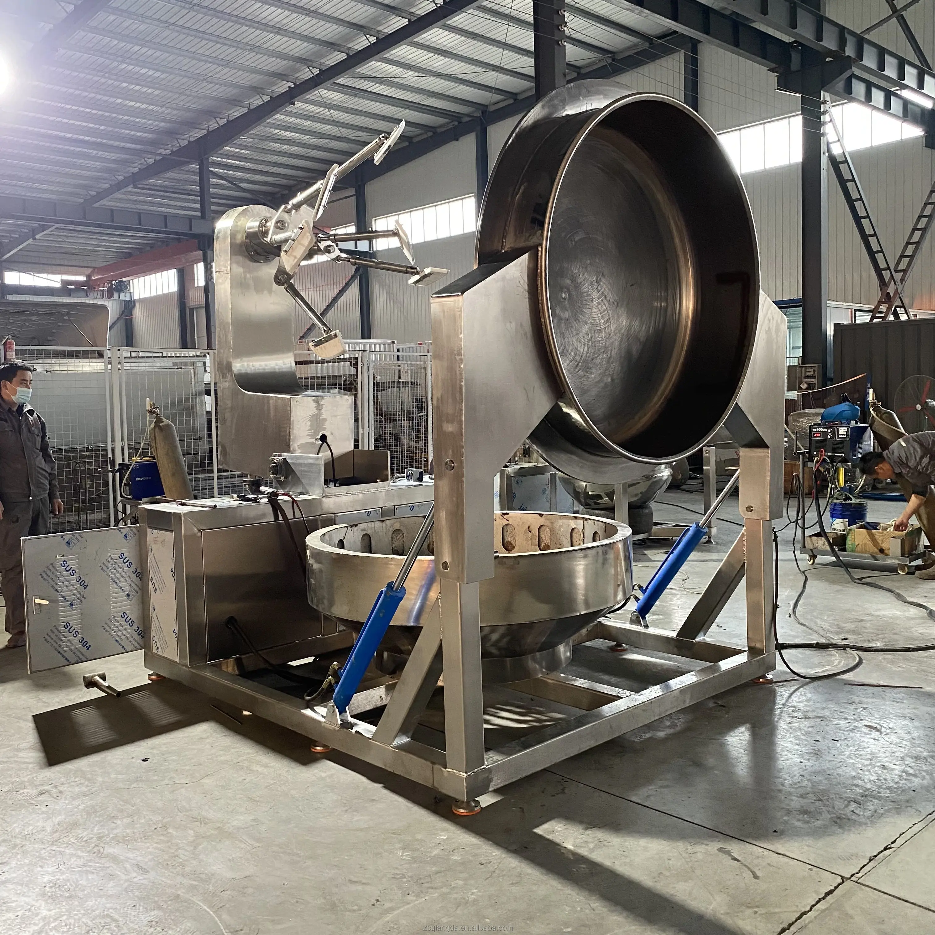 Large Automatic Tilting Planetary Stirring Food Cooking Jacket Pot ...