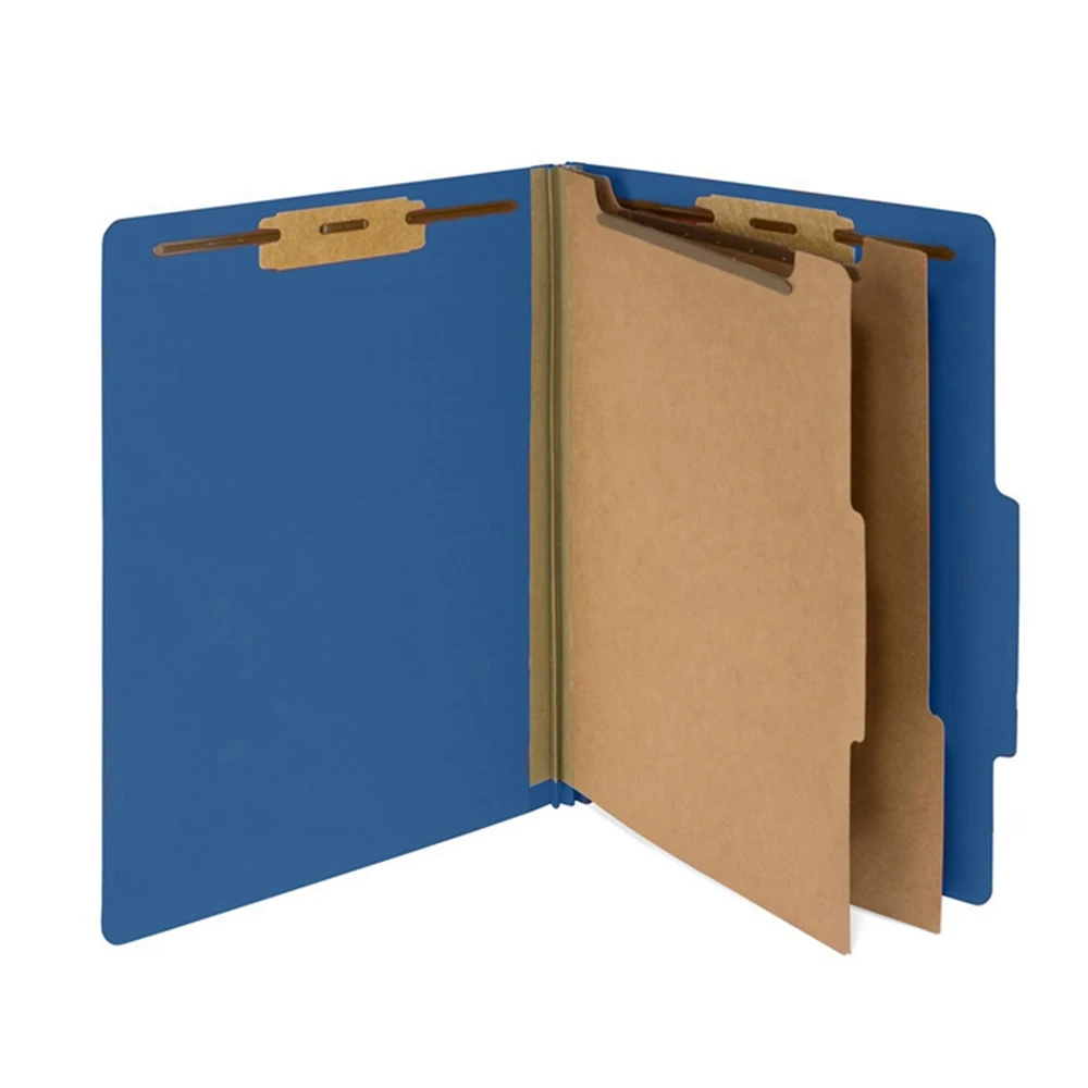 Office Pressboard 4-section Classification File Folder With 2 Dividers ...