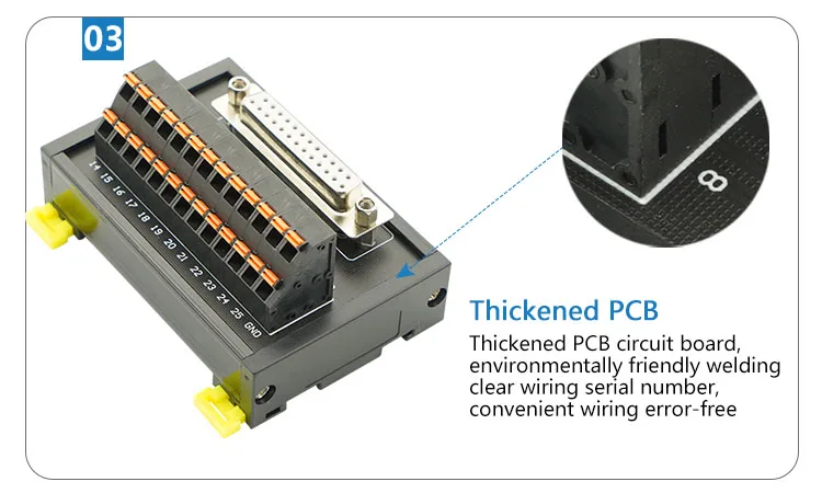Db25 Relay Terminal Block Industrial Control Module Din Rail Mount ...