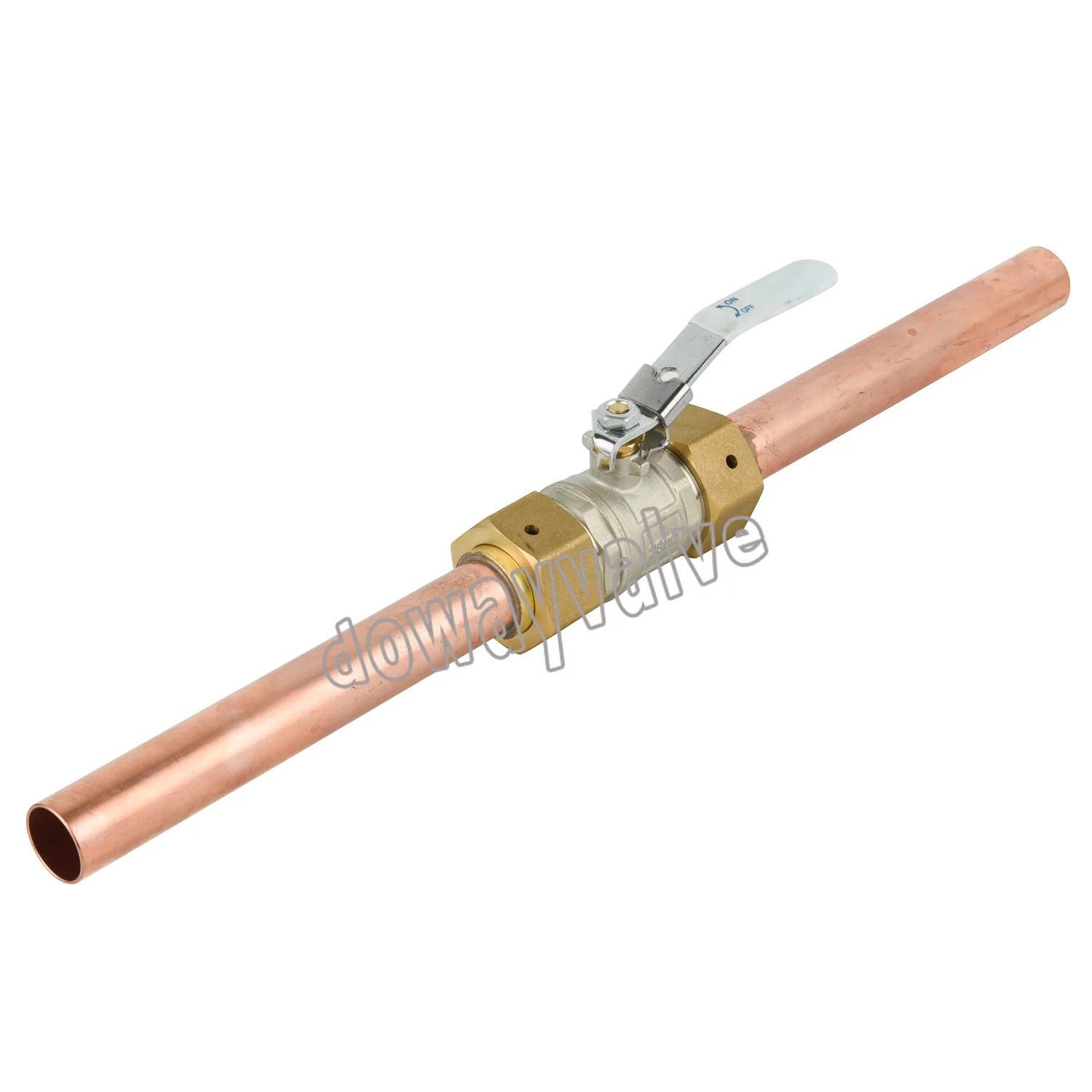 Customized 15mm Brass Medical Gas Line Ball Valve With Extensions Dual ...