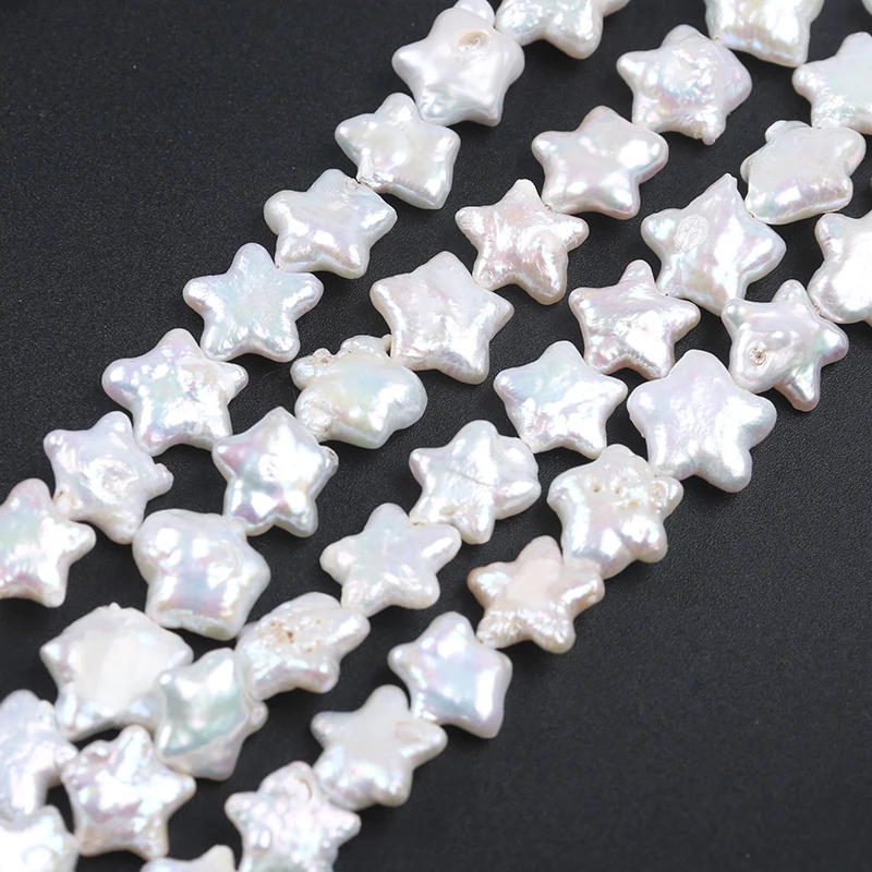 10-12mm Five Pointed Star Shape Freshwater Pearl Keshi Loose Pearls ...