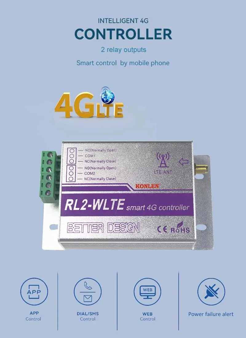 RL2 GSM 4G Smart Controller - Remote Home Appliance Control