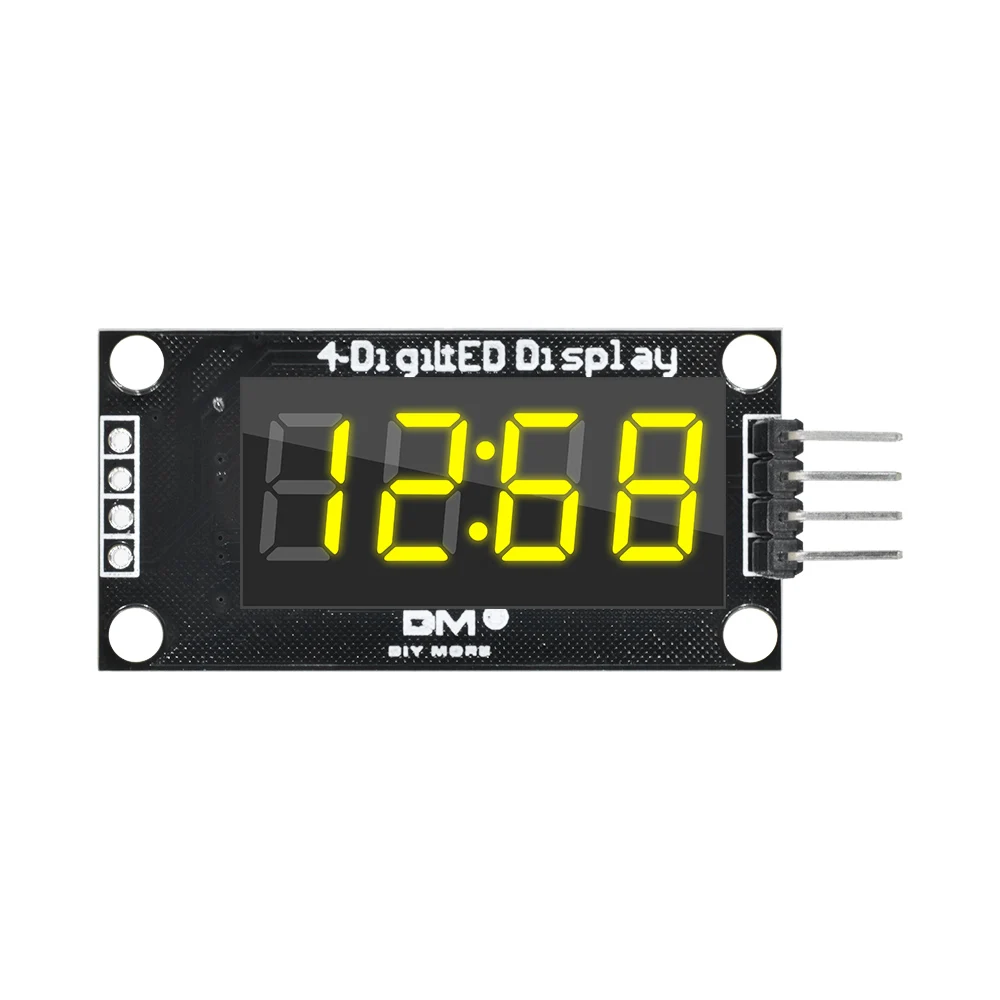 0.36" Inch Tm1637 7-segment 4-bit Led Display Clock Yellow Led Tube ...