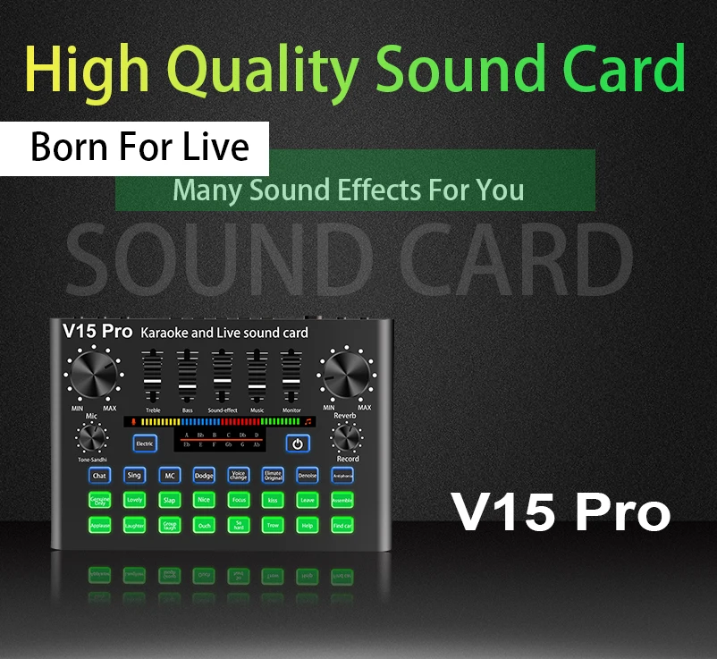 V15 Sound Card Microphone - Professional Home Studio Setup