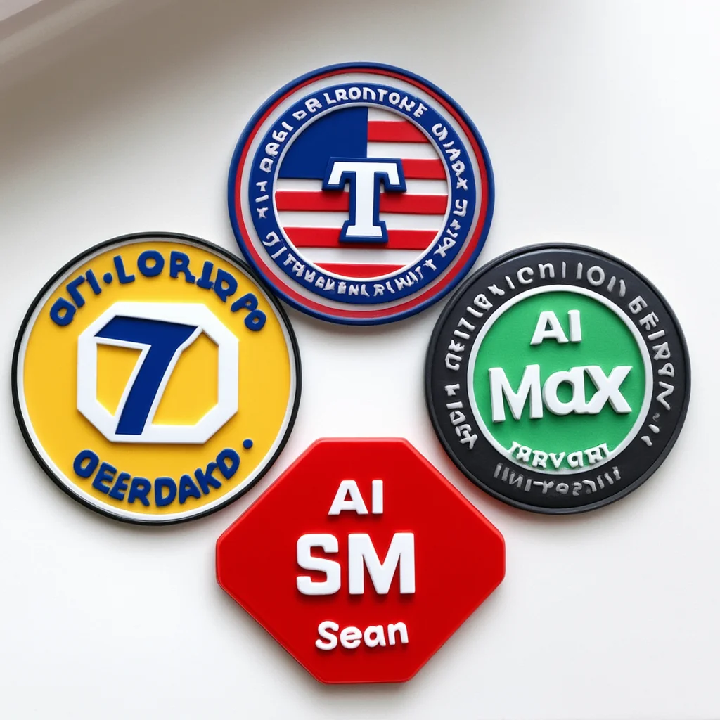 Custom 3D Soft PVC Logo Patches With Backing Embossed Logo Rubber Badge ...