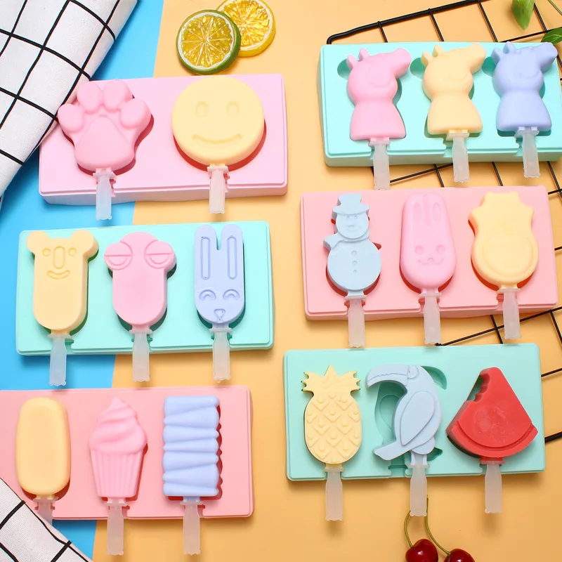 DIY Cute Cartoon Snowman Hippo Shape Self Made Ice Cream Food Grade ...