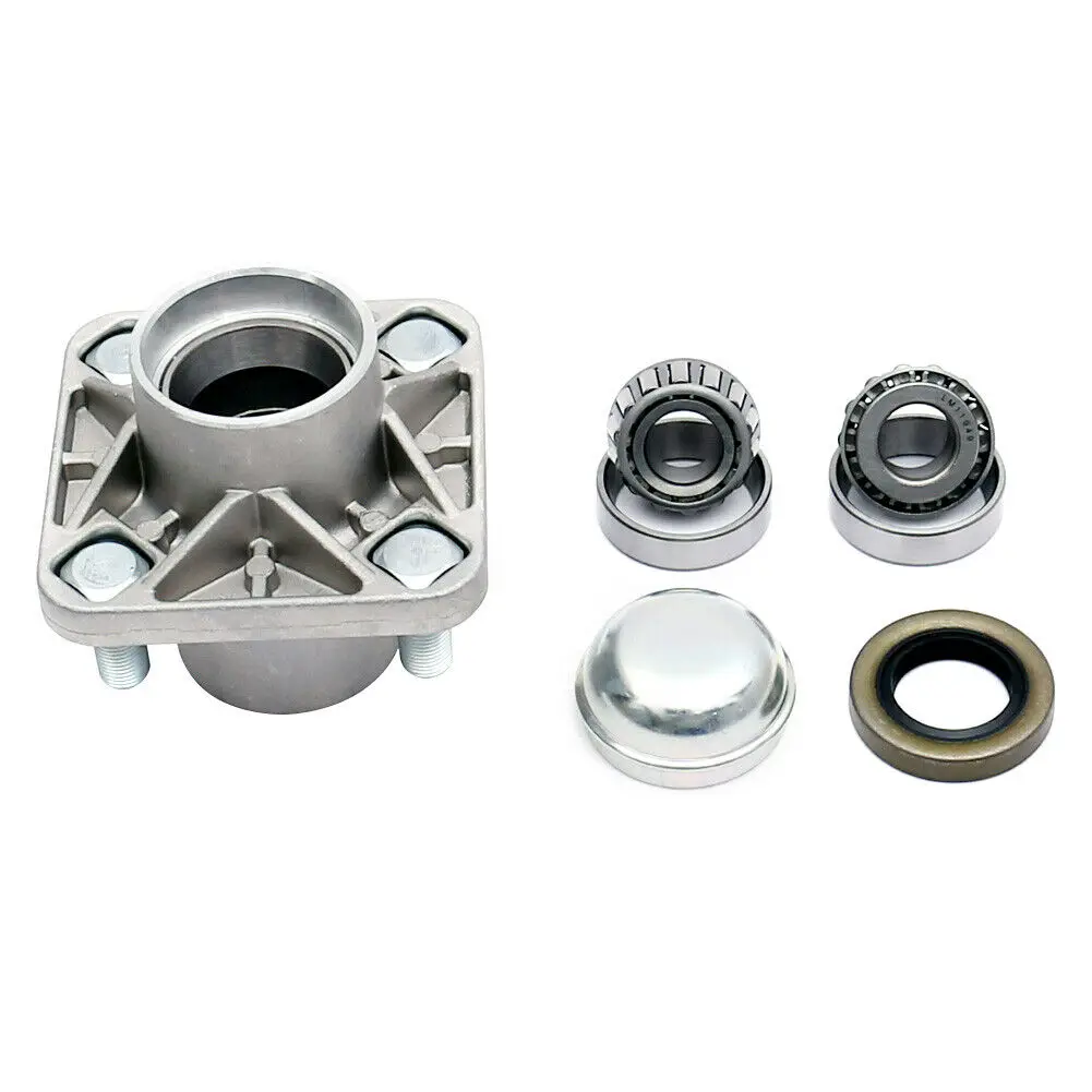 Golf Cart Front Aluminum Wheel Hub Kits Bearings Seals Fits Club Car DS ...