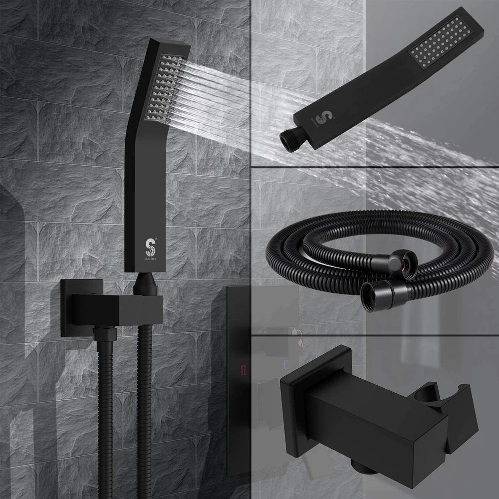 Dqok Upc Bathroom Brass Thermostatic Rain Concealed Bath & Shower ...