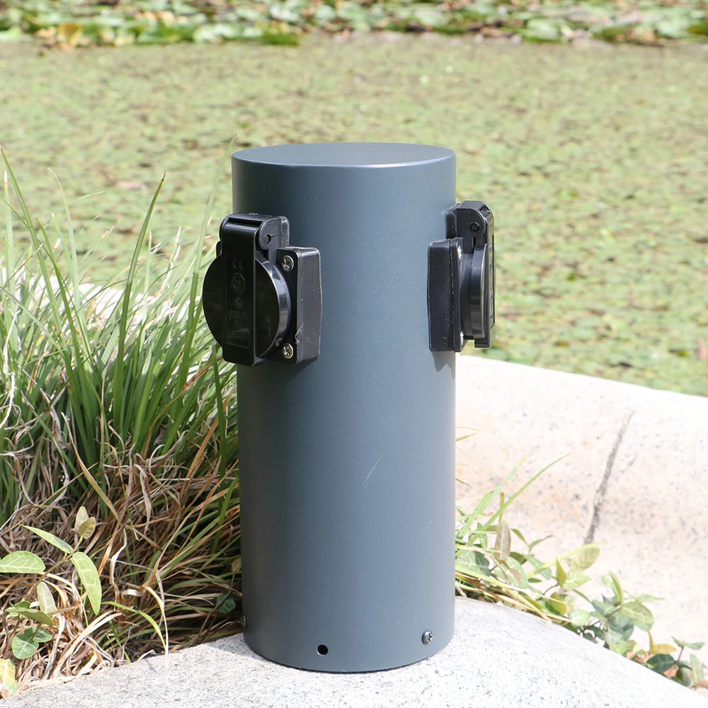 Hot Style Park 3 Ways Power Outlet Ip44 Waterproof Garden Socket Column ...