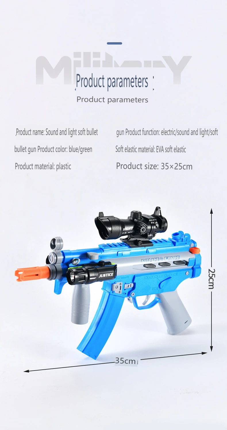 Vp372 Acousto-optic Shock Soft Bullet Gun Children's Toy Gun Boy ...