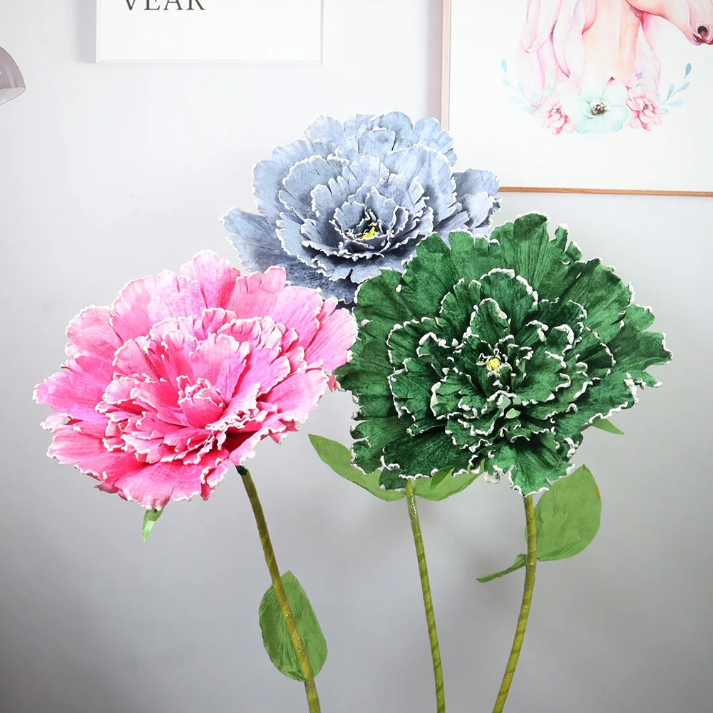 Wedding Backdrop Display Giant Velvet Peony Flower Home Window Show ...