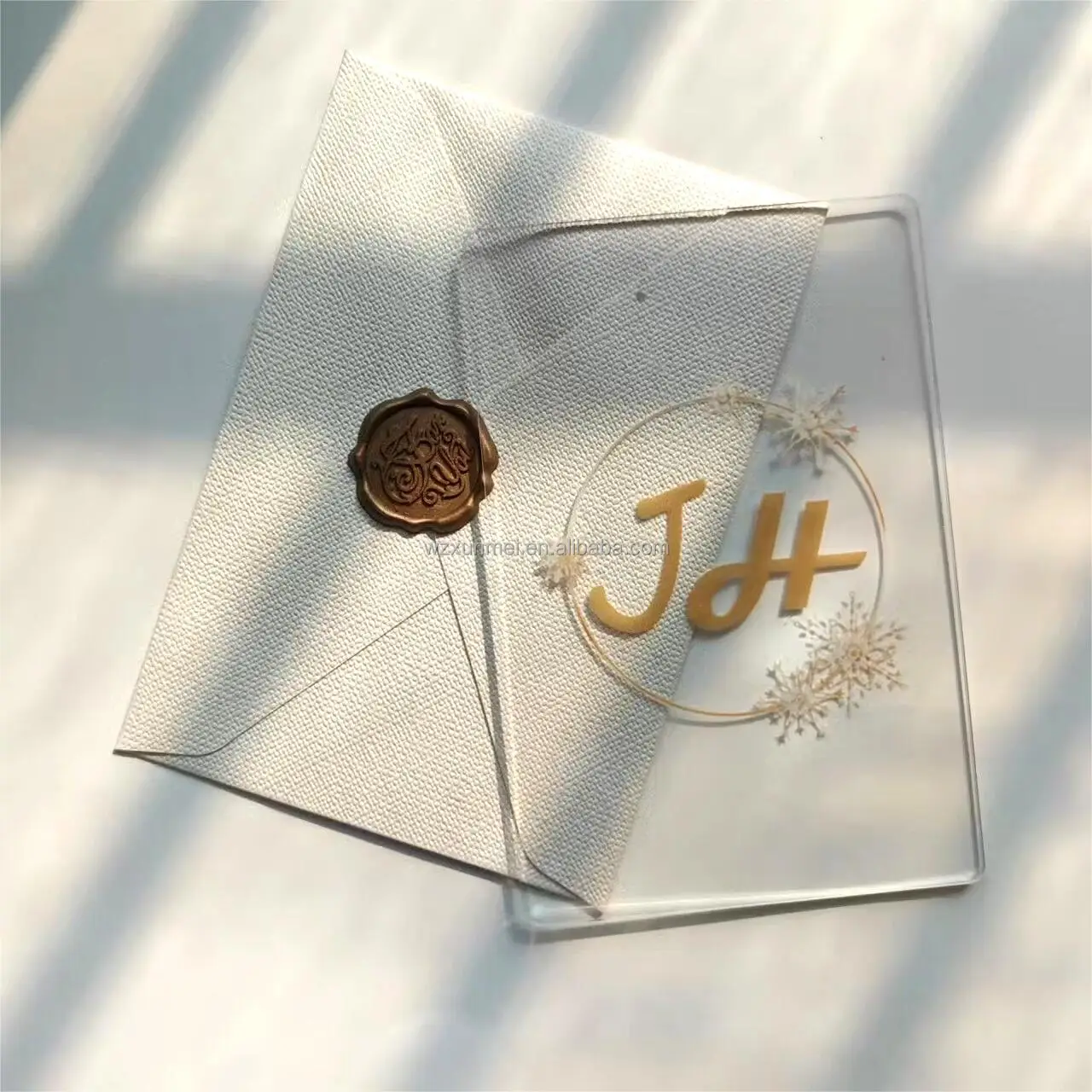 Custom Shape Clear Acrylic Wedding Invitation Card Luxury Transparent ...