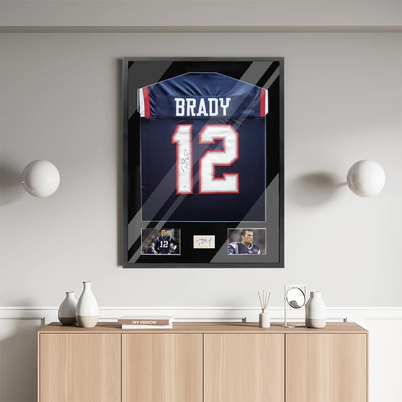 Large Lockable Jersey Shadow Box Sports Display Case Solid Wood MDF ...