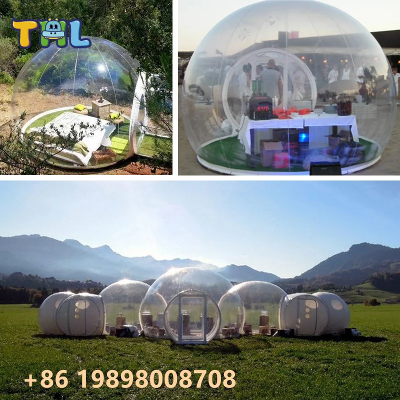 Outdoor Inflatable Geodesic Dome Tent For Stargazing Inflatable ...
