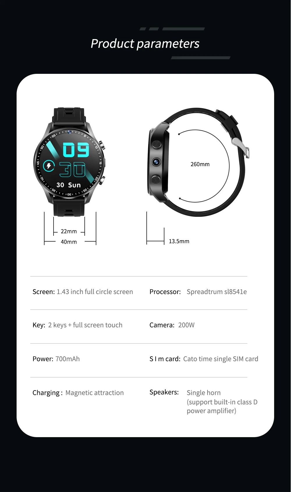 VALDUS AMOLED GPS 700 MAH 4G Smartwatch - AI Learning System