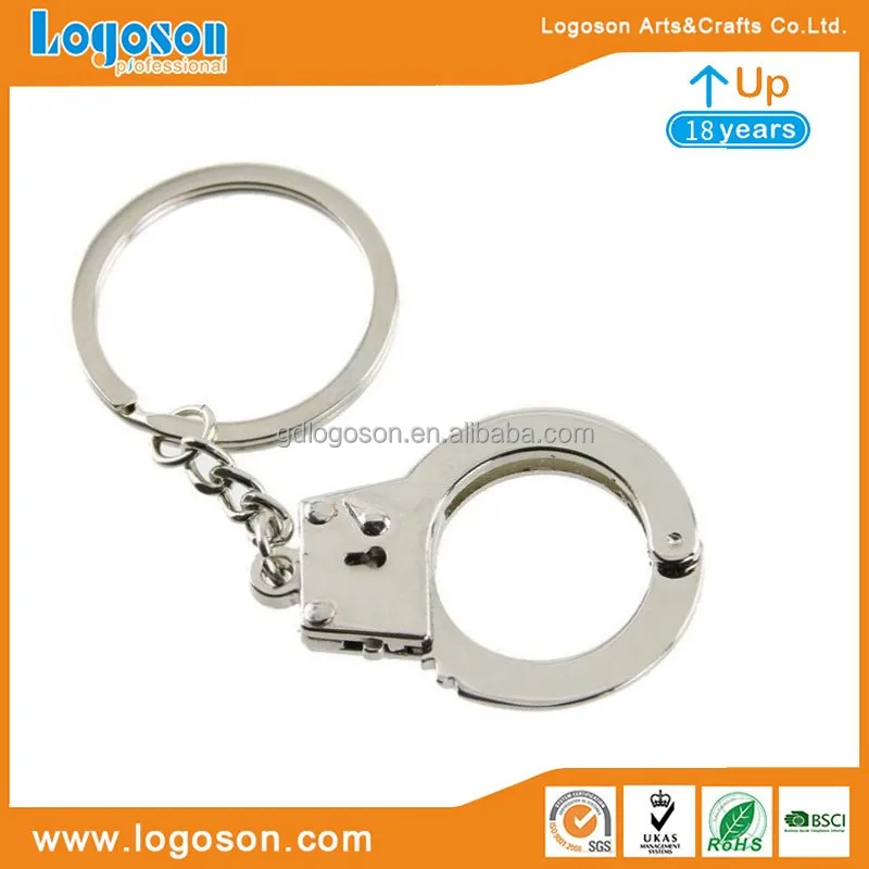 Customize Mini Handcuffs Keychain Wholesale Engraved Keyring With Key ...