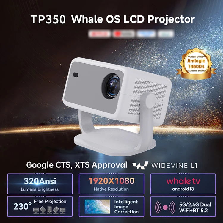 Topleo Android LED Proyector - Portable 4K Smart Projector